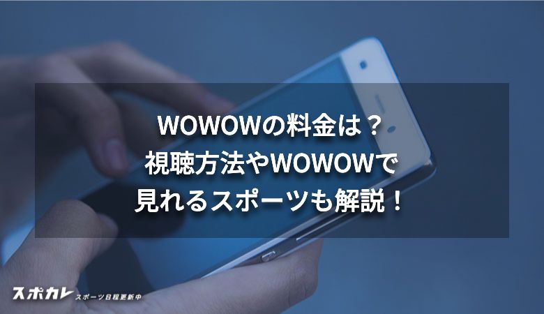 WOWOWの料金は？ 視聴方法やWOWOWで見れるスポーツも解説！ | スポカレブログ